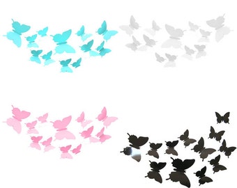 Blue butterfly decal | Etsy