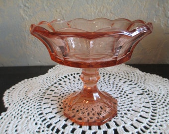 Vintage pink compote | Etsy