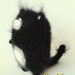 Black Knitted Cat stuffed cat softie cat hand knit animal