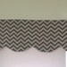 Brown chevron valance Window valance Brown window treatment