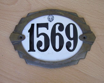 Enamel house numbers | Etsy
