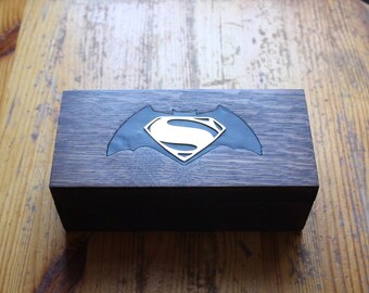 Superman Jewelry Box / Custom Logo Wooden Jewelry Box by LetsWood