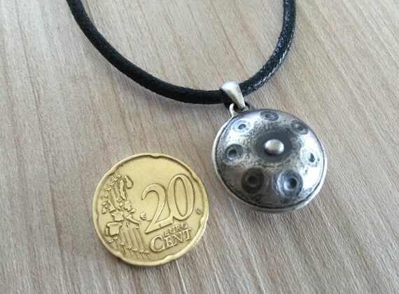 Handpan PendPAn-mini pendant necklace sterling silver vintage