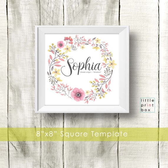 Digital 8x8 Sophia Baby Name Meaning Baby By LittlePrintBox Digital 8x8 Sophia Baby Name Meaning Baby By LittlePrintBox