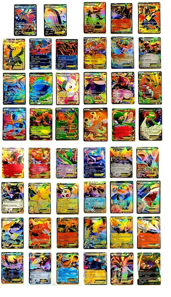 Handmade Pokemon Cards Lot 47pcs Basic EX Trading Card Game No