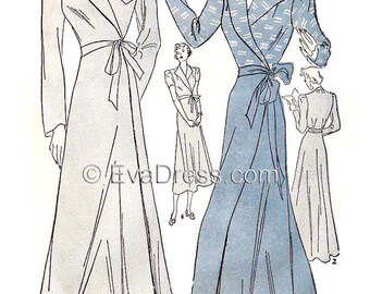 1938 Day or Evening Dress Pattern by EvaDress one of our most