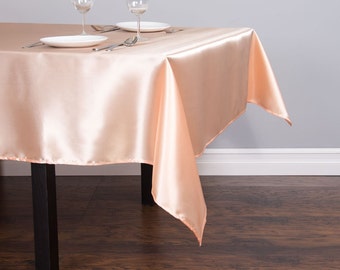 Round Peach Tablecloth Polyester Wedding Tablecloth Choose