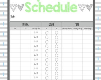 Baby schedule | Etsy