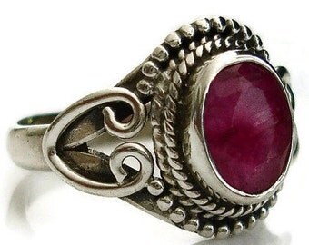 Unique small ruby ring related items | Etsy