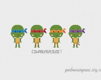 Turtle cross stitch | Etsy