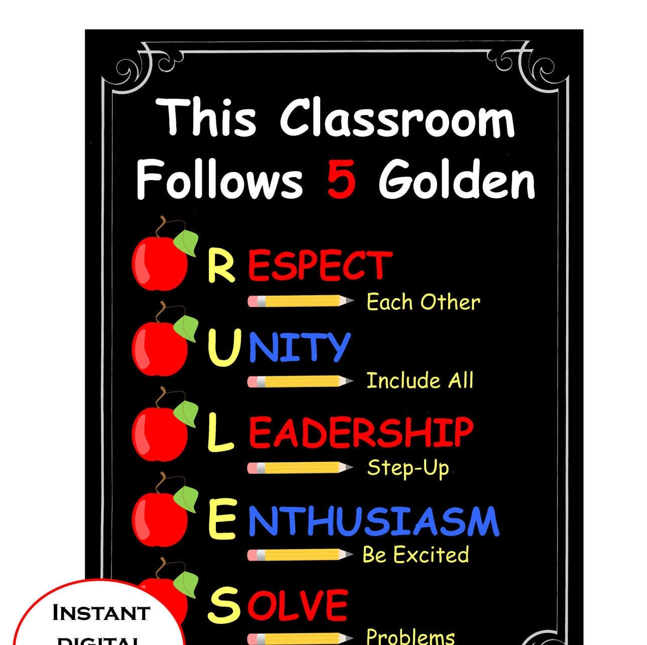 Classroom rules sign Teacher's Classroom decor