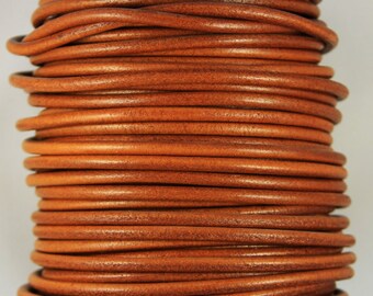 MADE IN SPAIN 2 feet 24/61CM red round leather cord