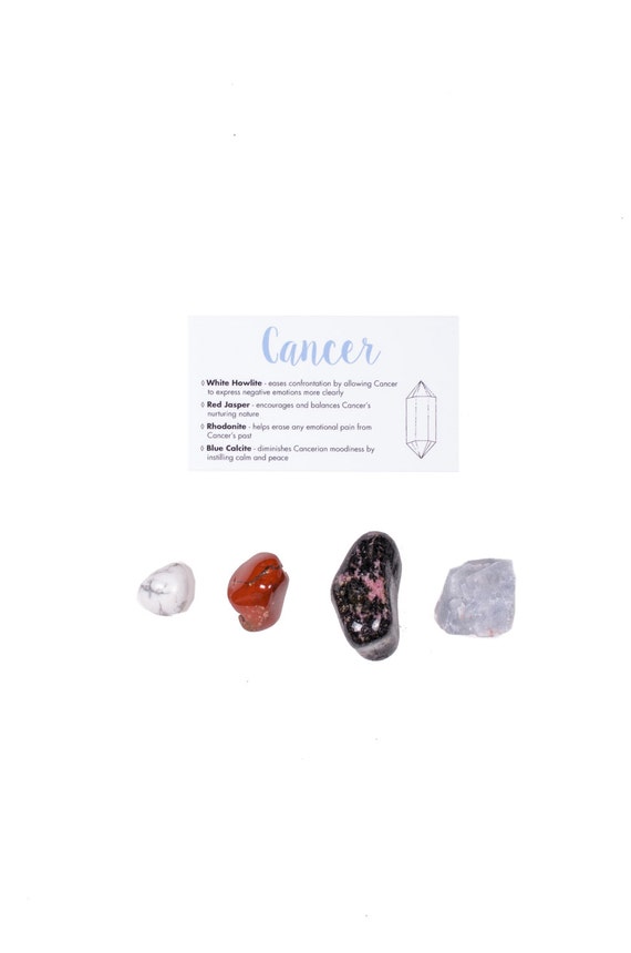 Cancer Crystal Set Zodiac Crystal Set Healing Crystal Set