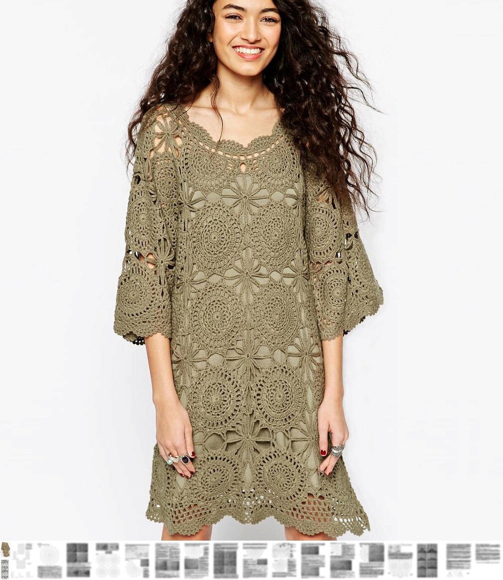 Crochet dress PATTERN sexy crochet boho dress designer