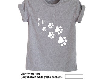 Paw print tshirt | Etsy