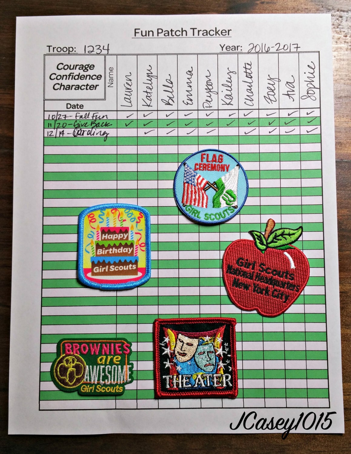 Fun Patch Tracker by JCasey1015 on Etsy