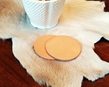 Unique leather coaster related items | Etsy