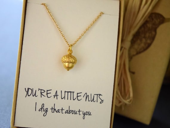 Acorn Necklace Funny Friend Gift Nut Necklace Best Friend