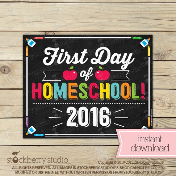 Items similar to First Day of Homeschool Sign - 1st Day of School ...