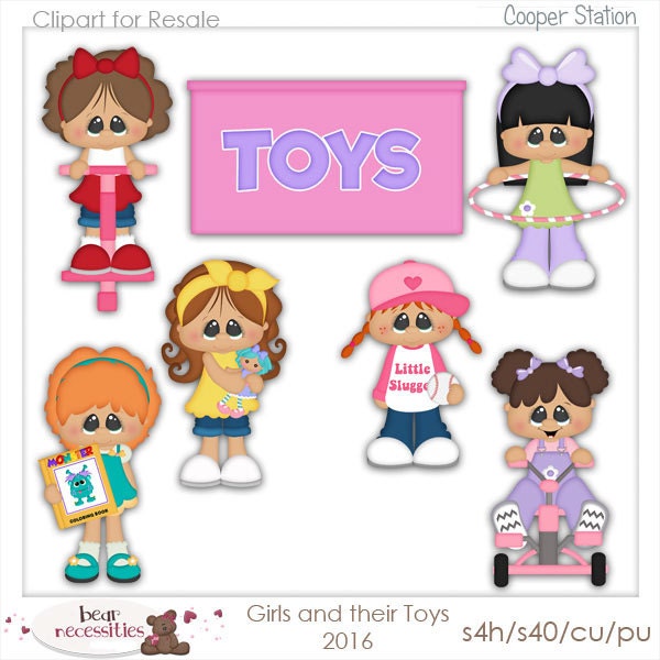 Digital Clipart Girls Clipart Girls Toys Clip Art Kristi