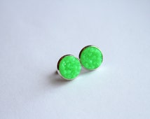 Popular items for green neon studs on Etsy