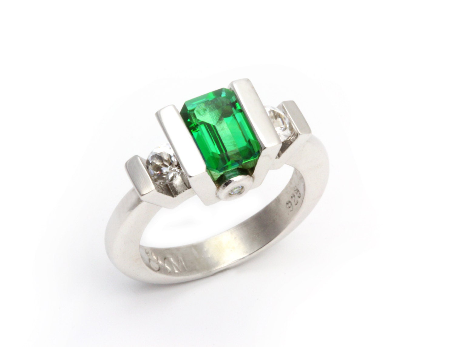 Rainforest Topaz Ring Green Gemstone Ring Green Topaz