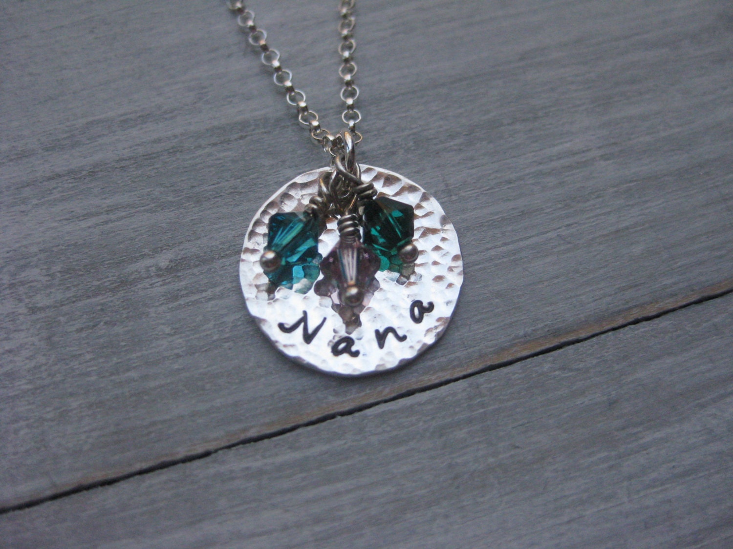 Nana Necklace Sterling Silver Nana Jewelry Birthstone Necklace