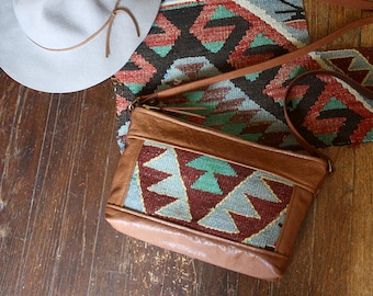 Items similar to Turquoise Handbag Purse, Boho chic 100% Wool Hand ...