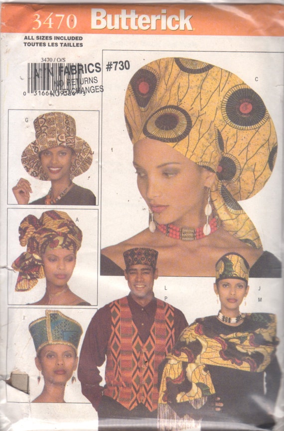 Butterick 3470 Unisex African Fashion Adult Accessories