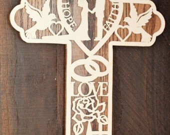 Wood unity cross | Etsy