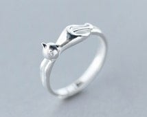 Unique cat rings related items | Etsy