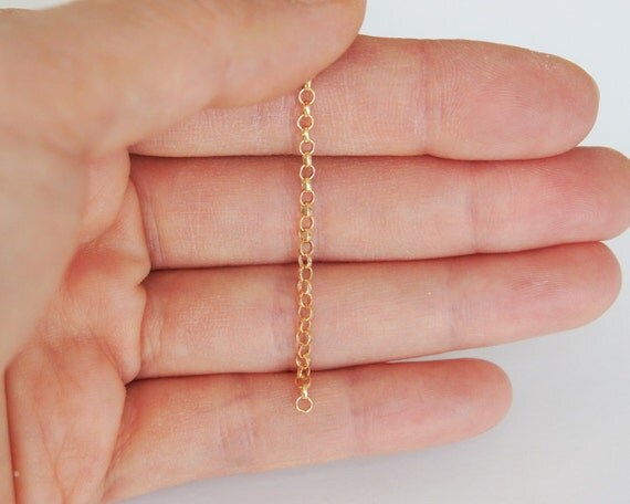 Gold Filled Rollo Chain Jewelry Chain By the Foot Footage