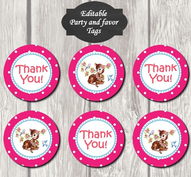 Editable-deer Gift Tags-printable tags-Printables-Personalized gift ...