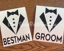 Unique groomsman sticker related items | Etsy