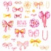 Bows. 26 Watercolor handpainted clipart diy elements