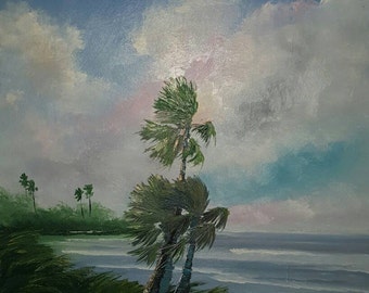 Unique palm tree painting related items | Etsy