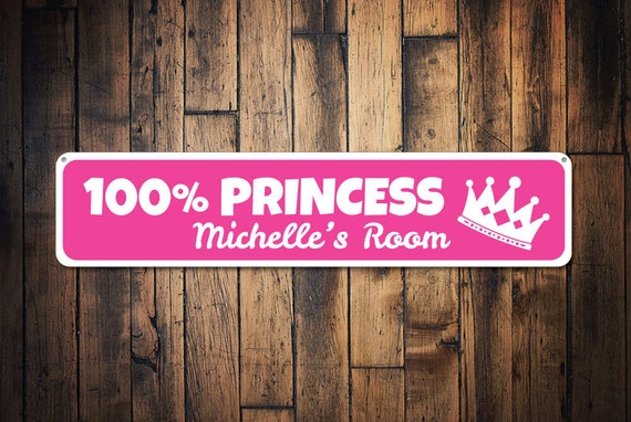 Princess Sign Personalized Kid's Room Sign 100% Princess