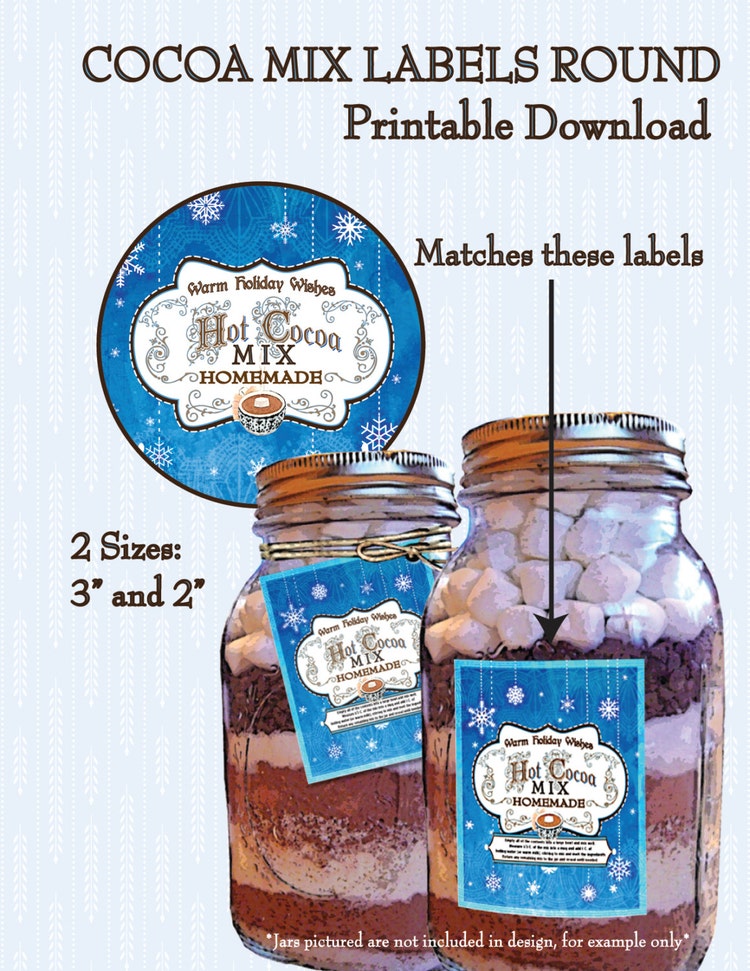 Christmas Hot Cocoa Mix Chocolate Label 2 by WAGlacierGraphics