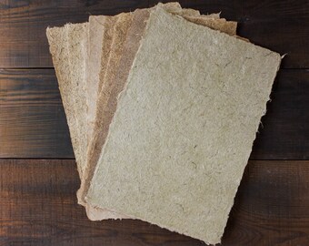 Handmade paper from plant fibers by PaszkowskiPaper on Etsy