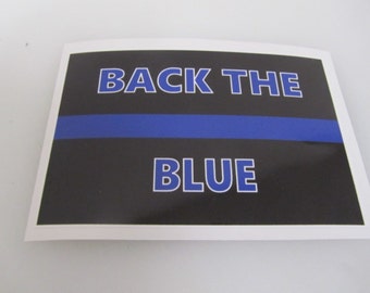 Back the blue decal | Etsy