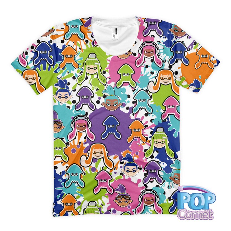 Splatoon Inspired Shirt Splatoon T-Shirt Inkling All by PopComet