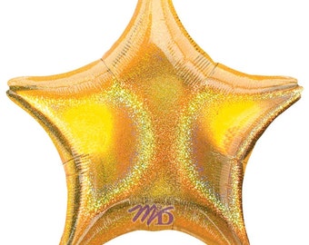 Gold star balloon | Etsy