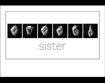 Sign language words | Etsy