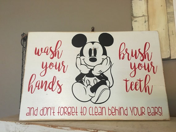 Mickey Mouse Bathroom Sign