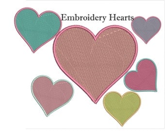 Heart embroidery | Etsy