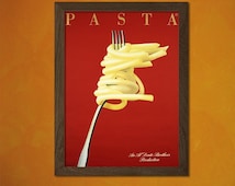 Unique pasta poster related items | Etsy