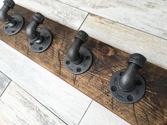 Rustic Industrial Handmade Modern Hooks Hanger Coat by Lightrooom