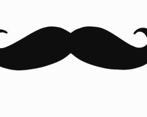 Unique mustache vinyl decal related items | Etsy