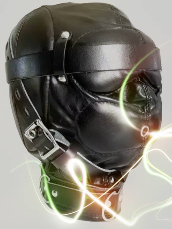 Mask black complete sensory deprivation by FetishEcke on Etsy