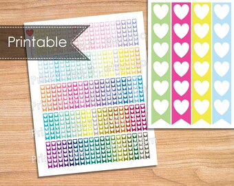 Printable Heart Checklist Stickers Erin Condren Planner